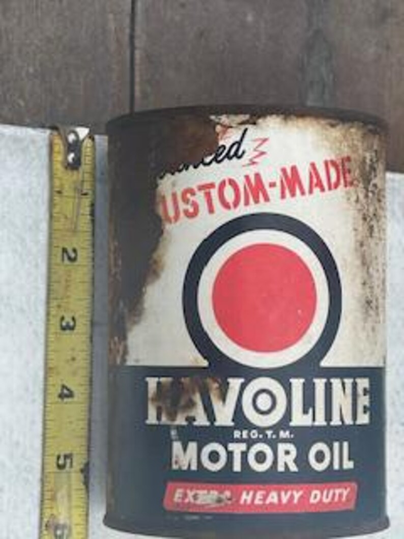 Oil Can - Havoline Advanced Custom-made Motor Oil Can - 1940's Era ...