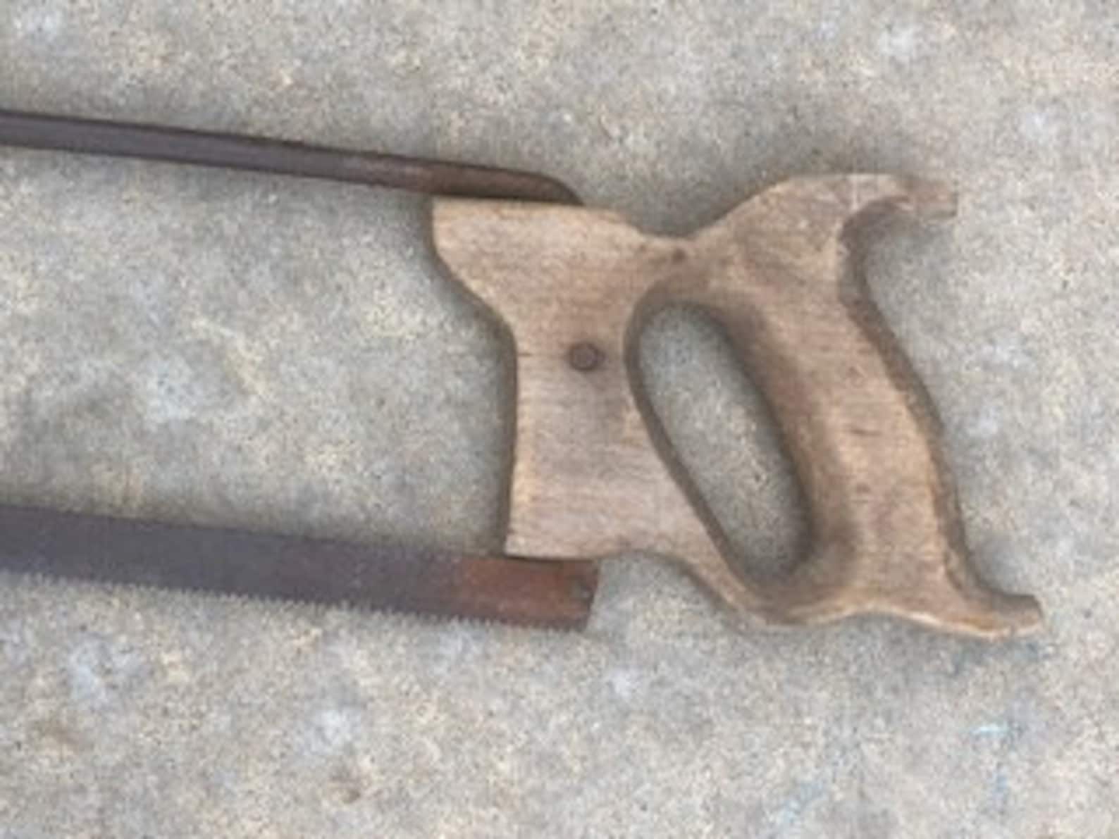 Antique : Wood Handle Hack Saw All Original . 20''overall Length 16 ...