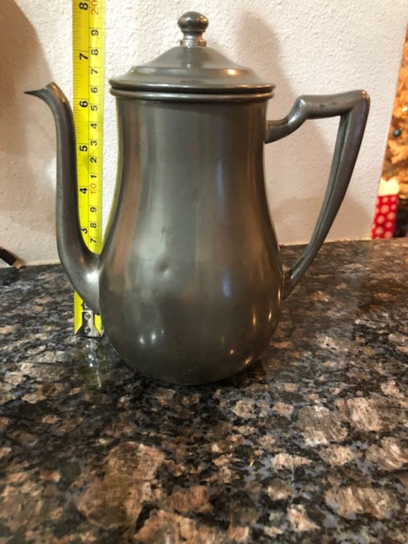 Pewter Tea Pot Antique : Old English Genuine Pewter Tea Pot - Etsy
