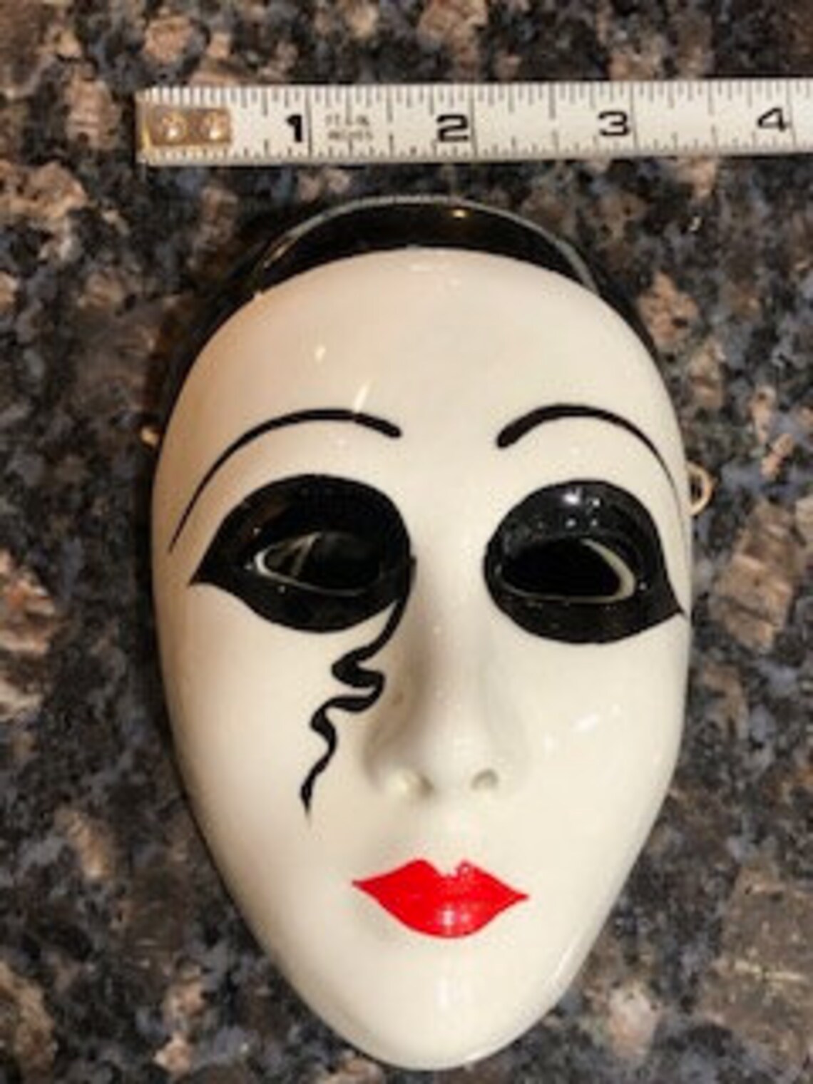 Firenzi Ponte Vecchio Porcelain Hand Painted- Signed Mask. 5'' by 3 ...