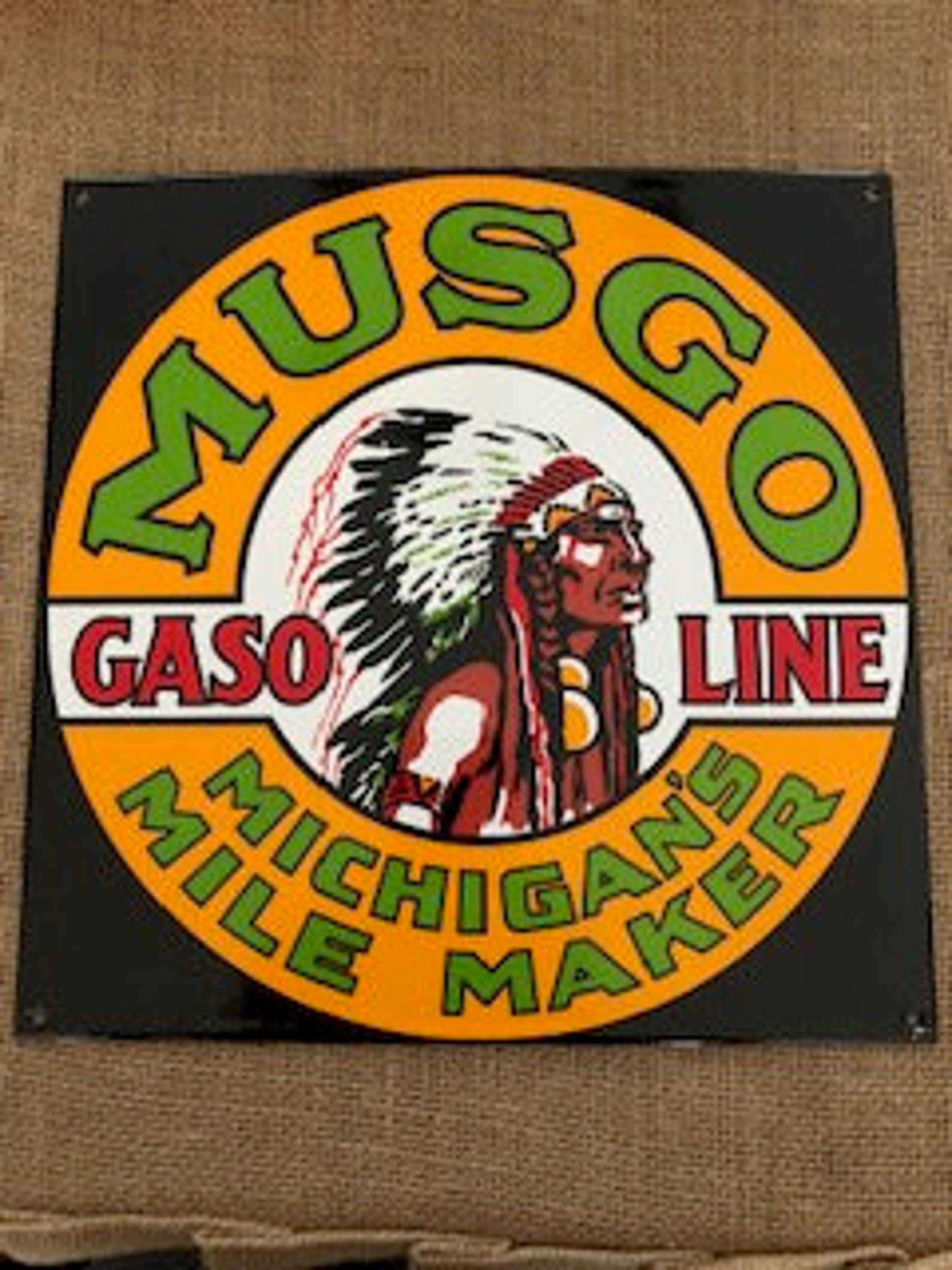 Musgo Gasoline Sign Porcelain Enamel Coating | Etsy