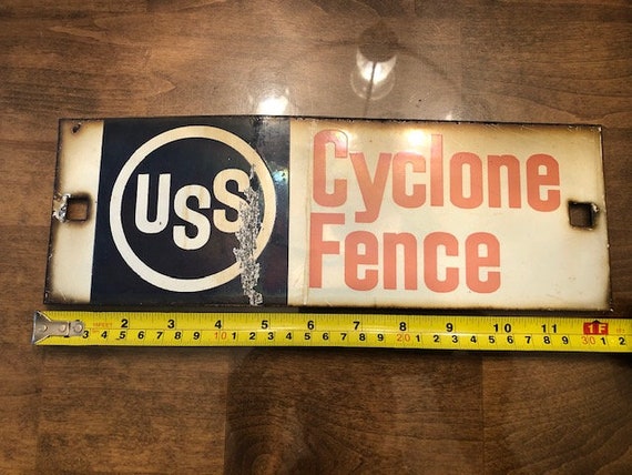 Porcelain Sign - USS Cyclone Fence - Porcelain Metal … - Gem