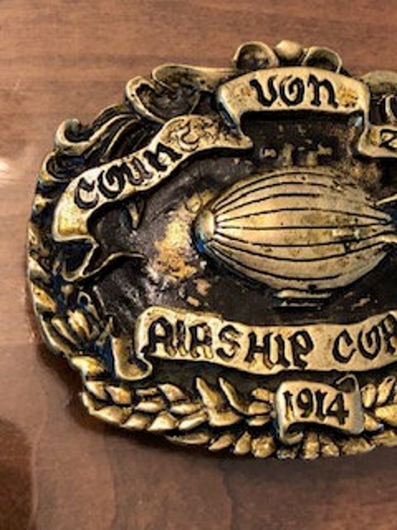 Count Von Zeppelin Air Ship Corps 1914 solid brass be… - Gem