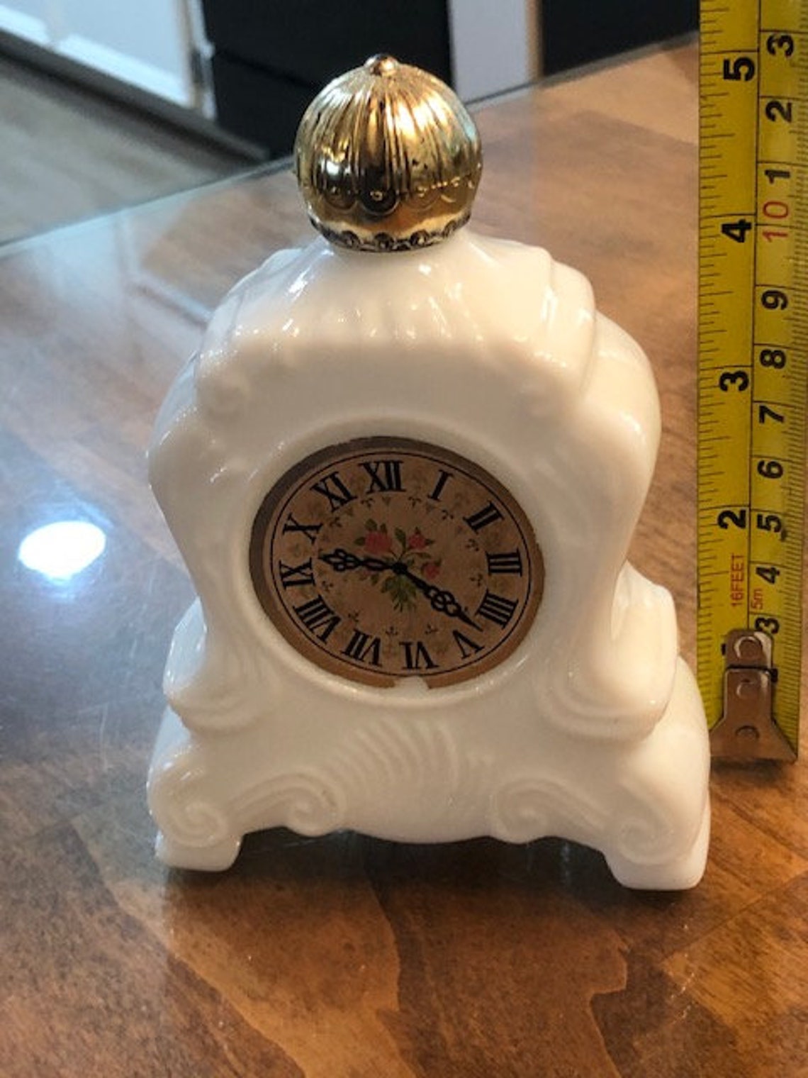 Avon : Vintage Avon Milk Glass Mantle Clock Bottle Nice - Etsy