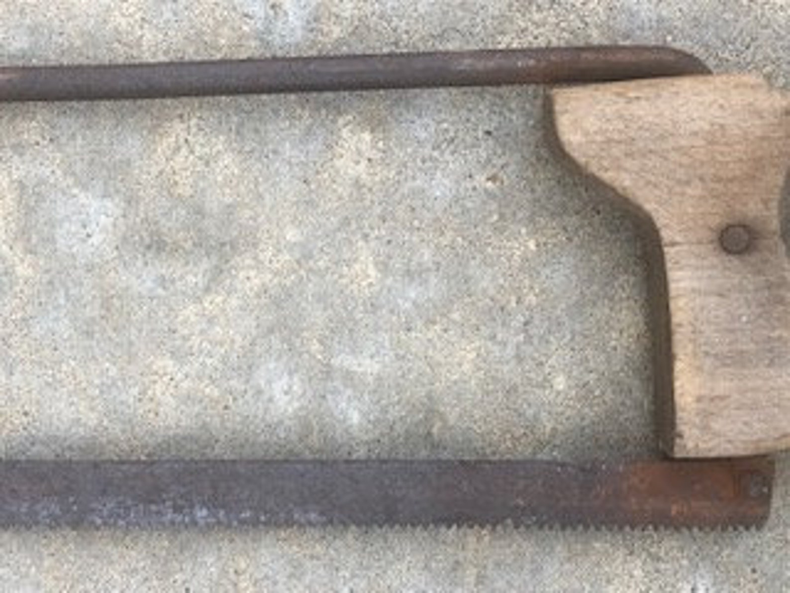 Antique : Wood Handle Hack Saw All Original . 20''overall Length 16 ...