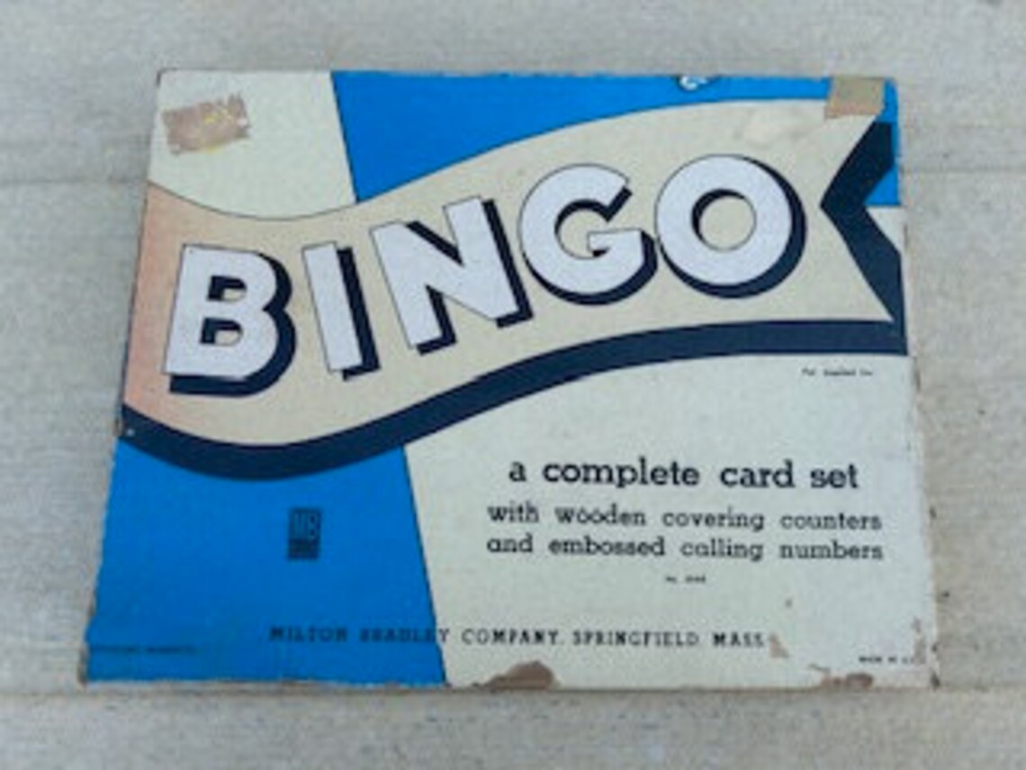 Bingo Game : 1930's Milton Bradley Bingo - A Complete Card Set With ...