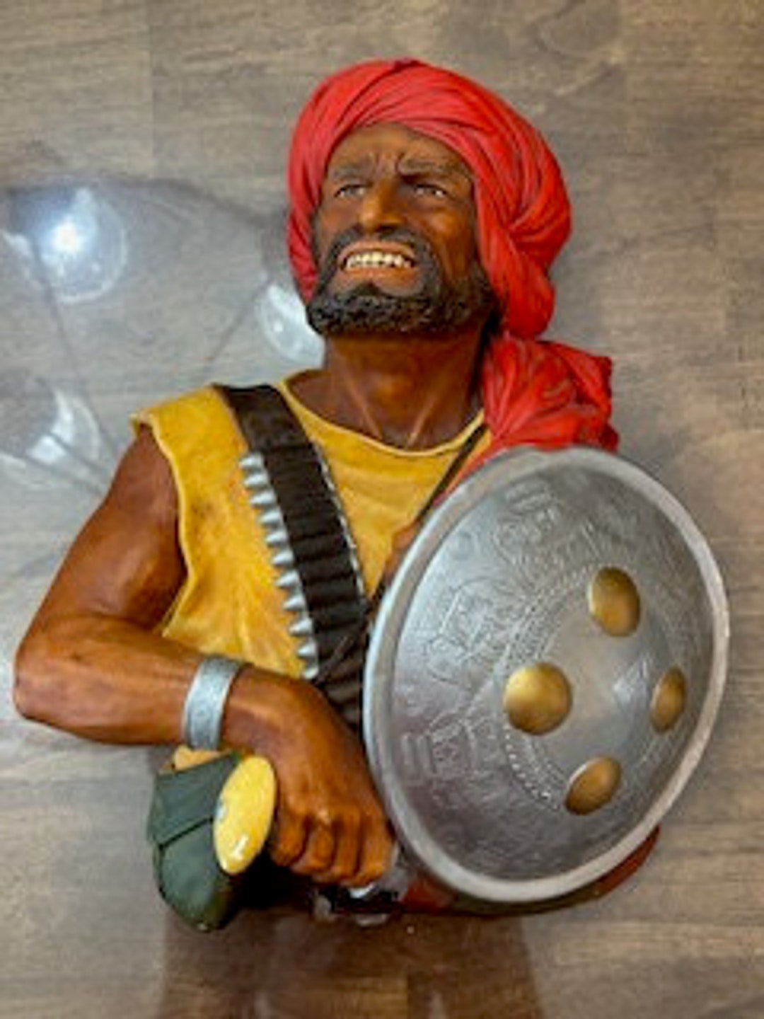 Bosson Chalkware Hand Painted "pathan" Bosson Head Figurine - Congleton ...