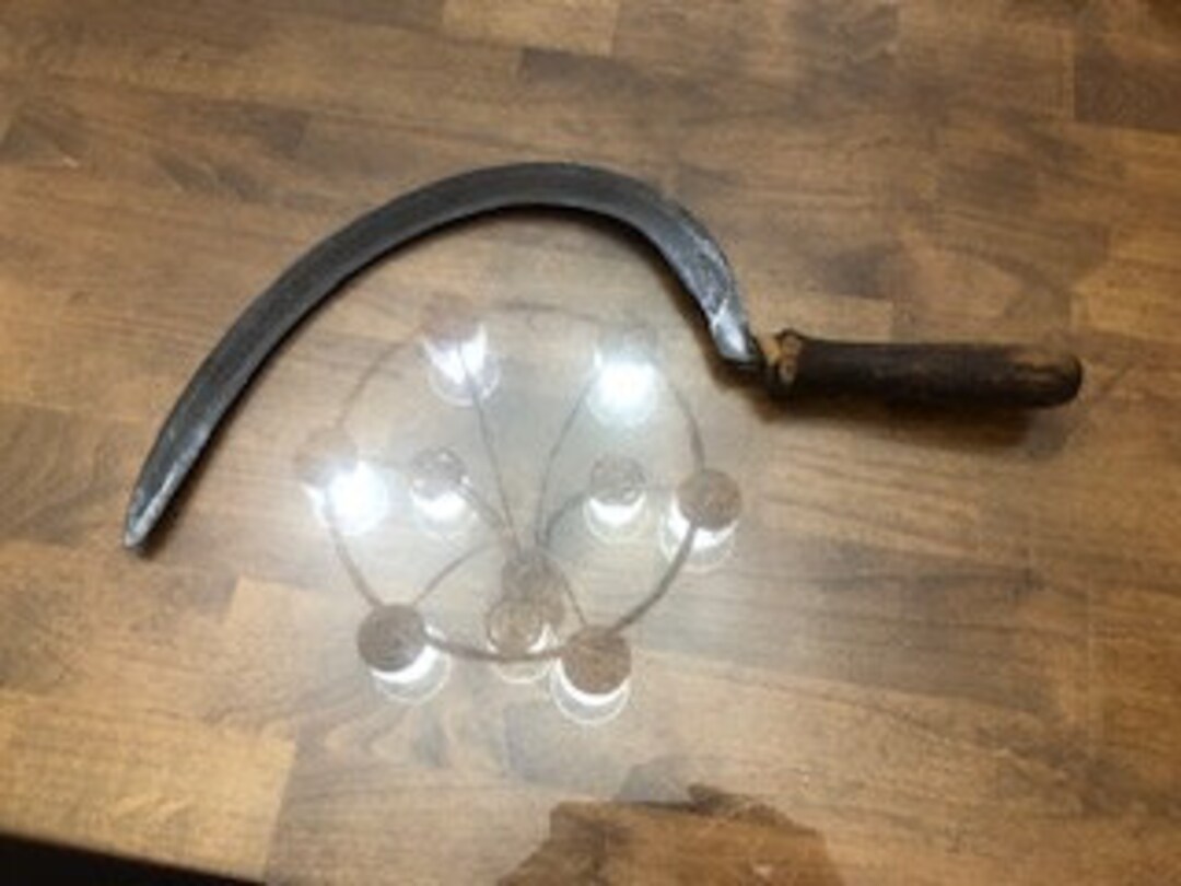 Sickle : Antique Wood Handle Sickle. Collectible - Etsy