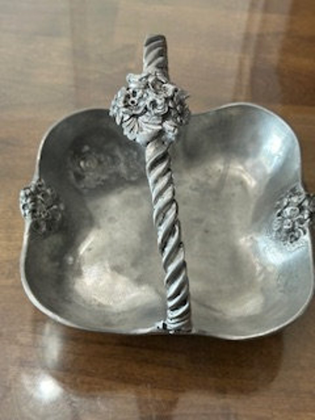 Wedding Basket : Deben Antique Etain Tin Metal Hand Twisted Wedding ...