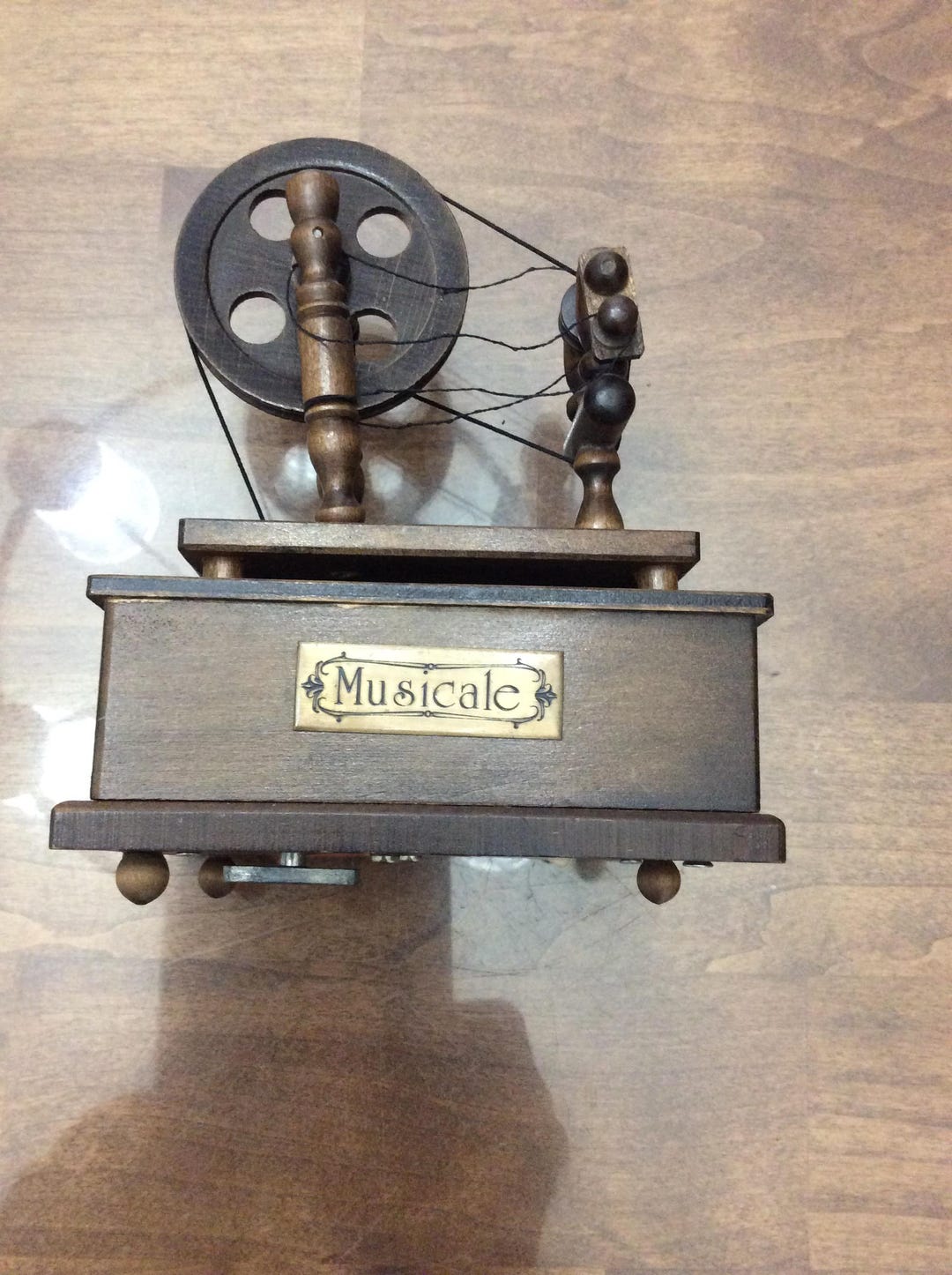 Music Box : Gorham Musicale Spinning Wheel Music Box - Vintage Japan ...