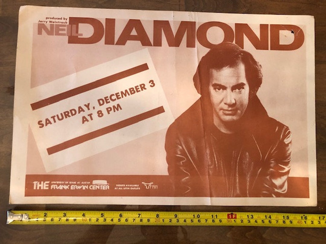 Neil Diamond - Frank Erwin Center - Concert Advertisement Poster - Etsy