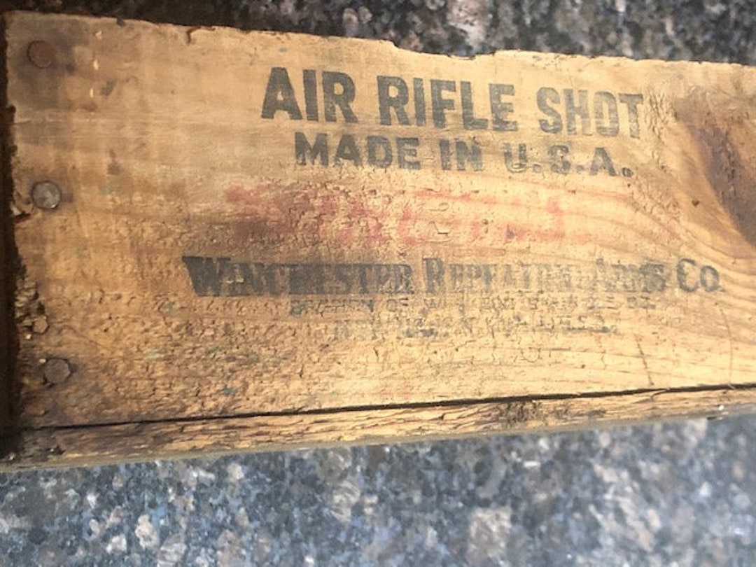 Winchester Air Rifle Shot Wood Crate Antique - Etsy