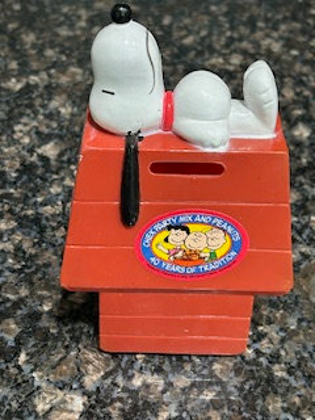Toy Bank - Vintage Snoopy Doghouse - Chex Party Mix and Peanuts 40 Years of Tradition - Bank ...
