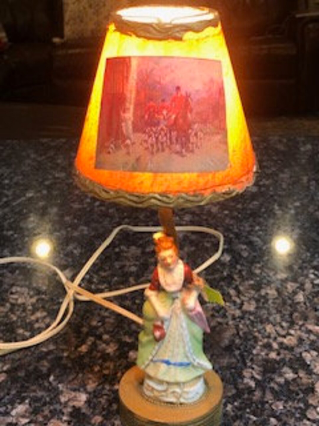 Lamp: Victorian Lady Small Table Lamp - 13 and 1/2" Tall - Vintage ...
