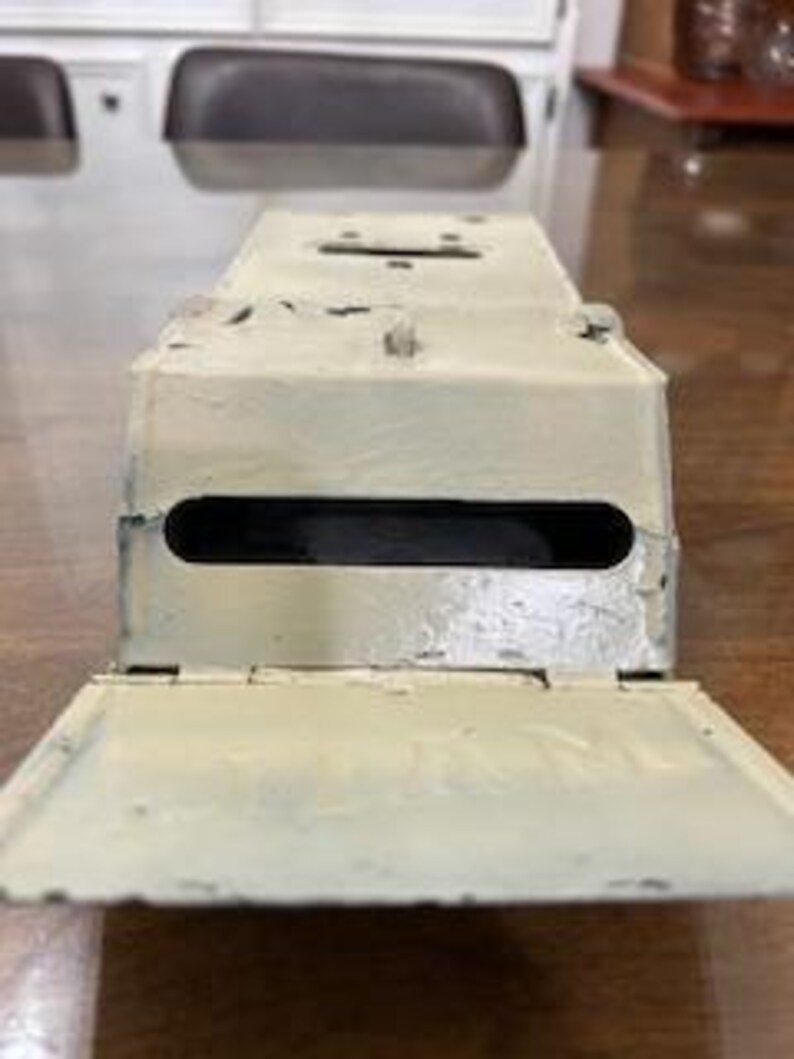 Mail Box - Vintage Front Porch Double Door Slot White Painted Mailbox ...