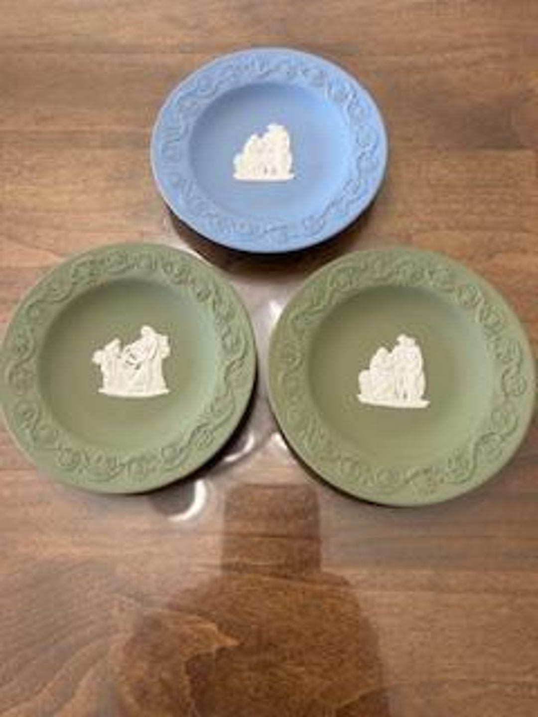 Wedgewood Jasperware Small Plate Set - Set of "3" Plates- 1 Blue Plate ...