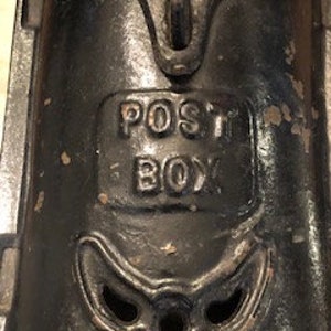 Mail Box : Antique Cast Iron Post Box. - Nice Condition. Antique. 12 ...