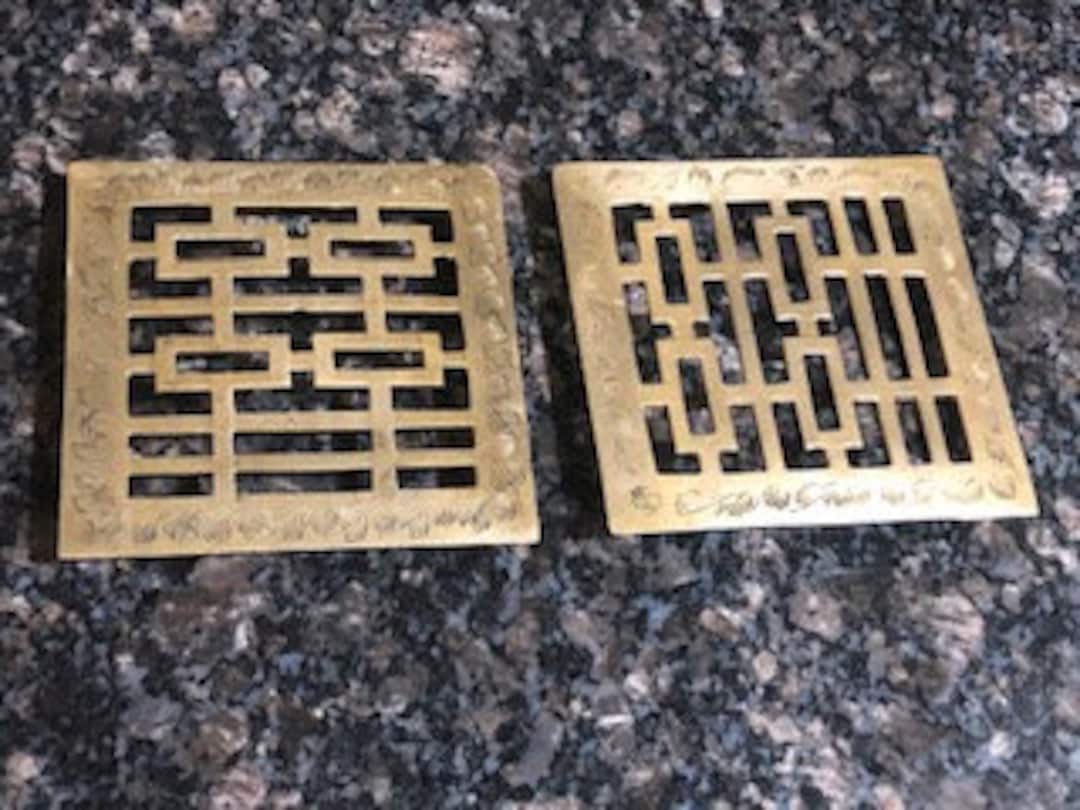 Brass Trivets - Vintage Made in India Brass Pot Trivets. 1940's Era - Etsy