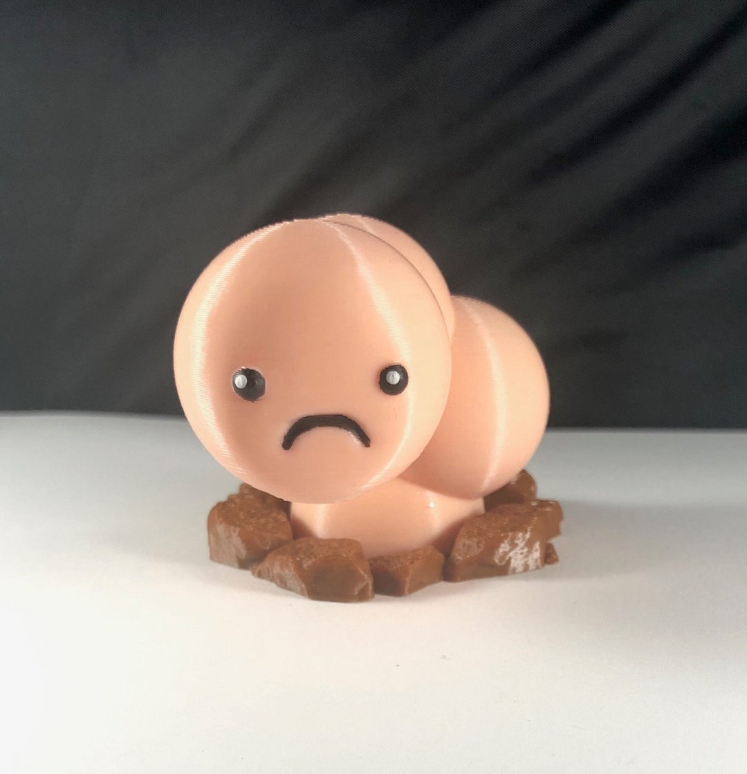 3D Printed Pin the Pinworm Figure - Crouched - the Binding of Isaac - Etsy
