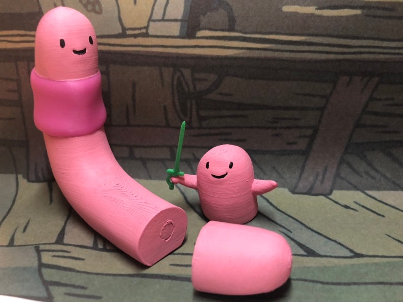 Shelby the Worm and His Little Brother From Adventure Time - Etsy UK