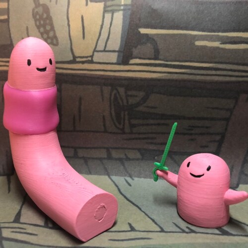 Shelby the Worm and Little Brother Adventure Time Stained - Etsy