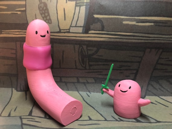 Shelby the Worm and His Little Brother From Adventure Time | Etsy