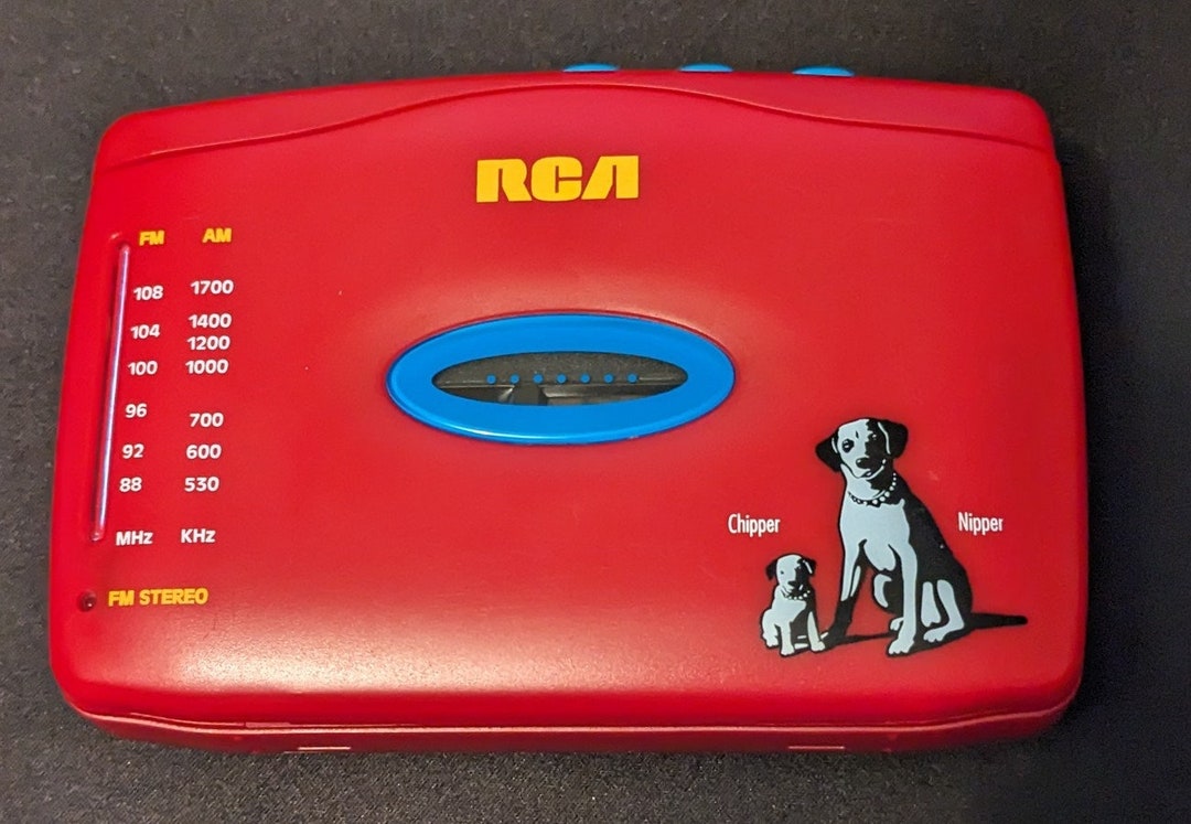 Red RCA With Dogs Chipper and Nipper Walkman Stereo Cassette - Etsy