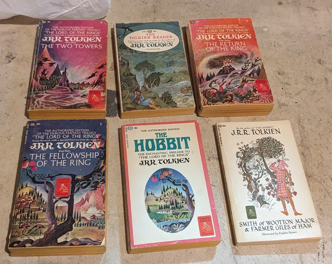 Lot of JRR Tolkien Books 1967 the Lord of the Rings Hobbit Rare ...