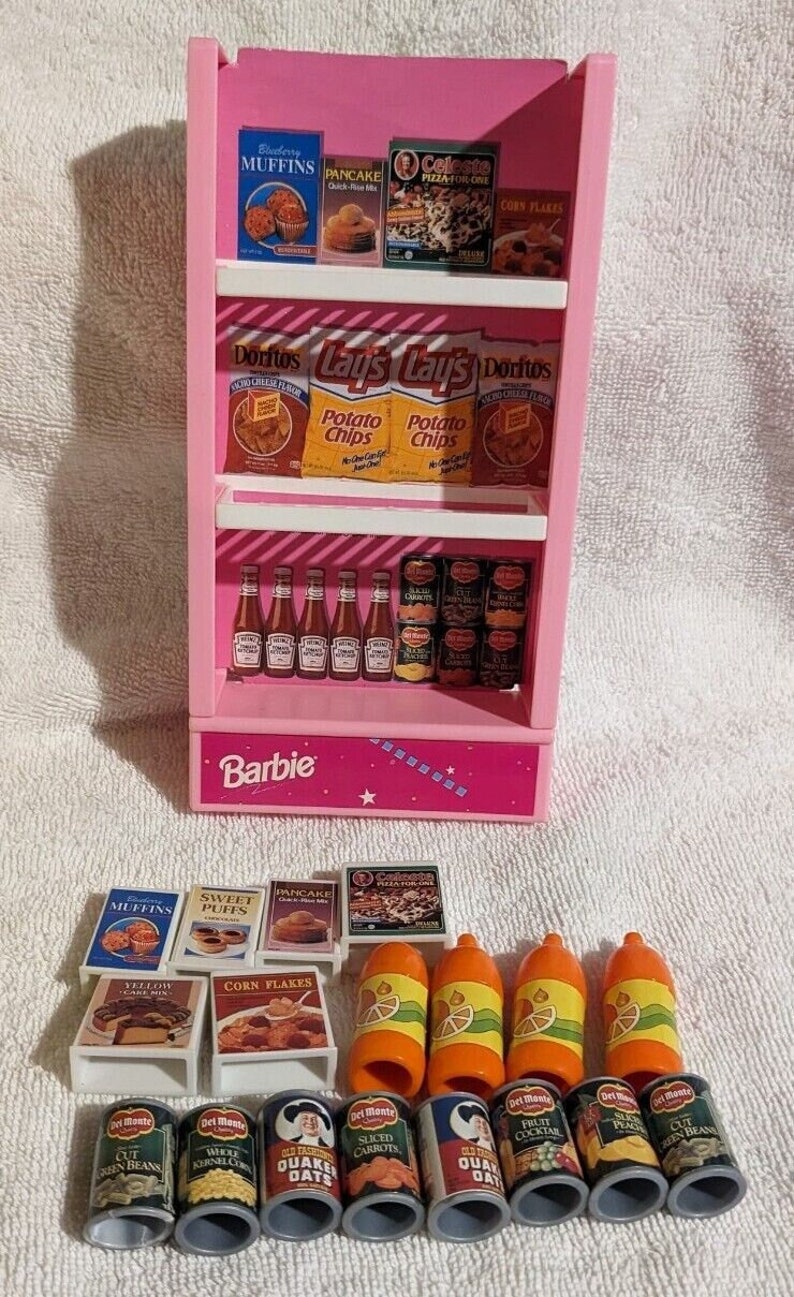 Barbie Grocery Set 7296 Vintage 1991 Mattel Soda Pop Potato Chips ...