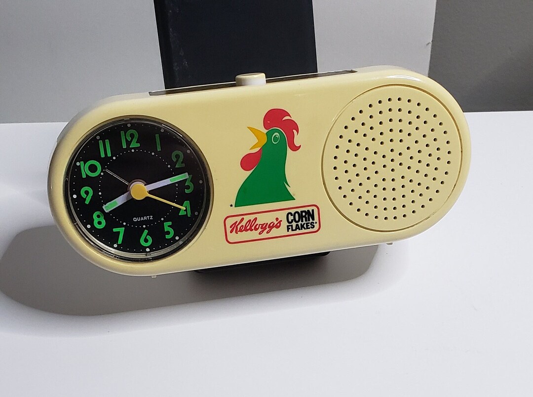 Vintage Kellogg's Alarm Clock Corn Flakes Corny Rooster Made in Canada ...