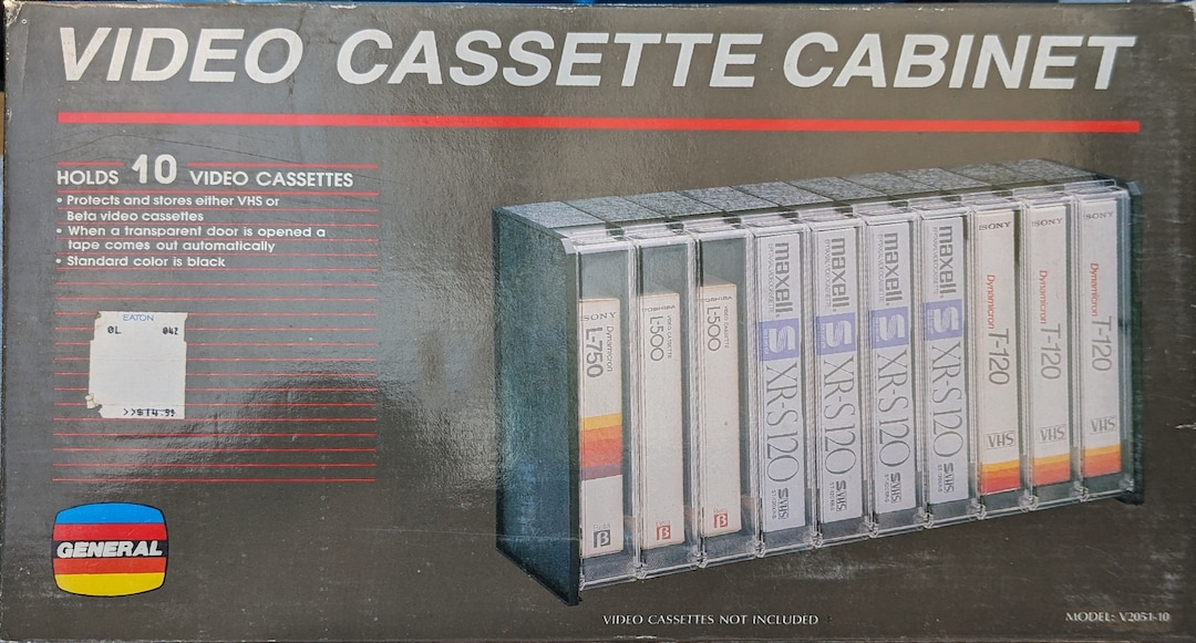 Set of 3 VHS Tape Storage Cabinet New Old Stock - Etsy