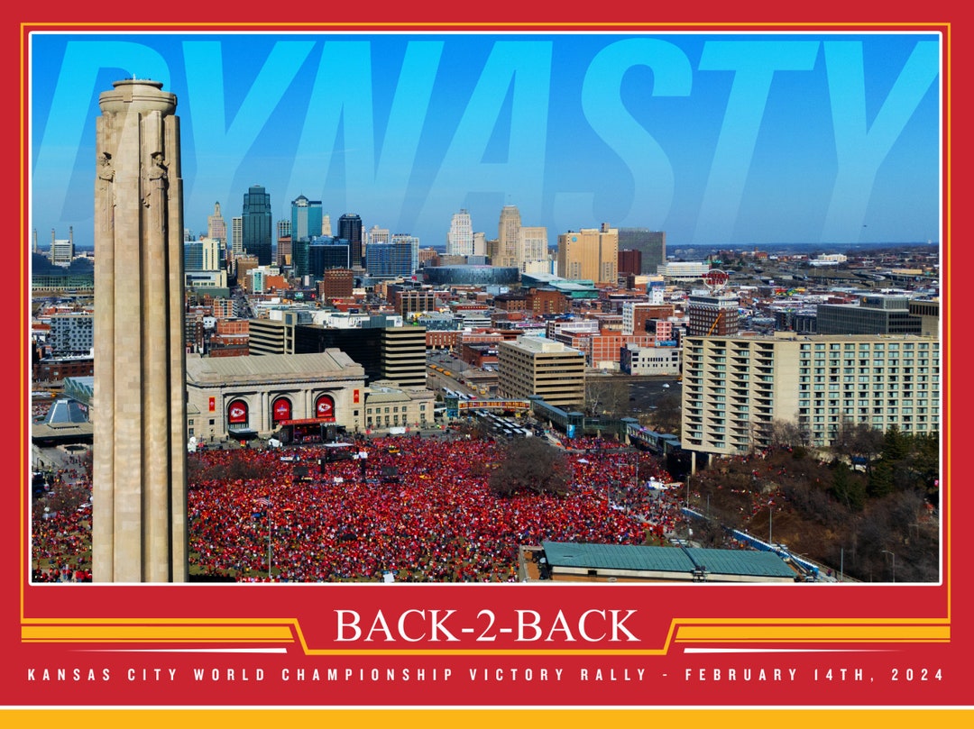 New! - 2024 KC Chiefs Dynasty Rally Print 24 X 18 - Free Shipping - Etsy