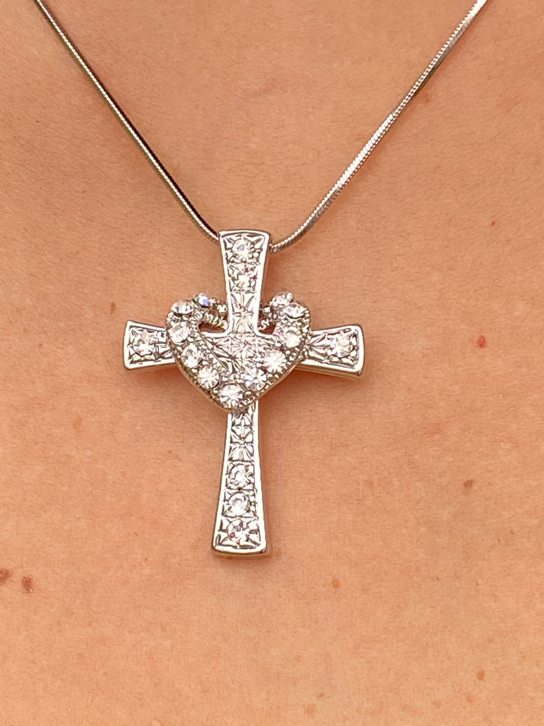 Beloved Cross Heart - Etsy