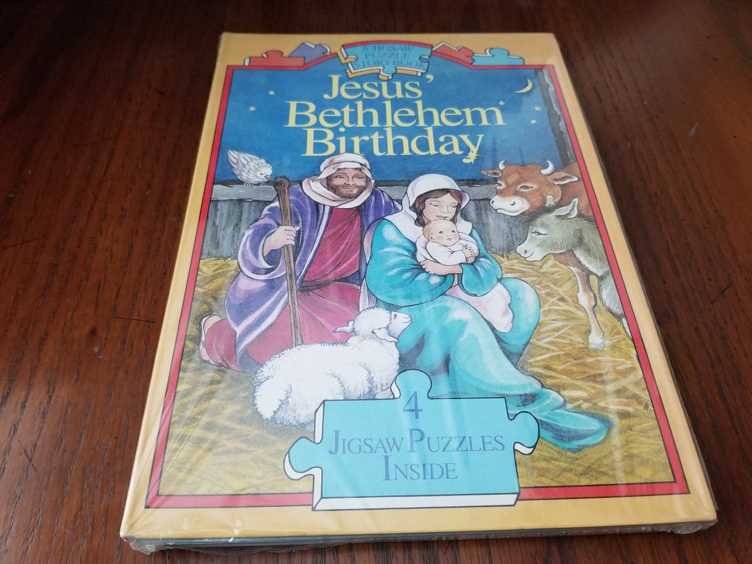A Jigsaw Puzzle Storybook Jesus' Bethlehem Birthday, 4 Jigsaw Puzzles ...