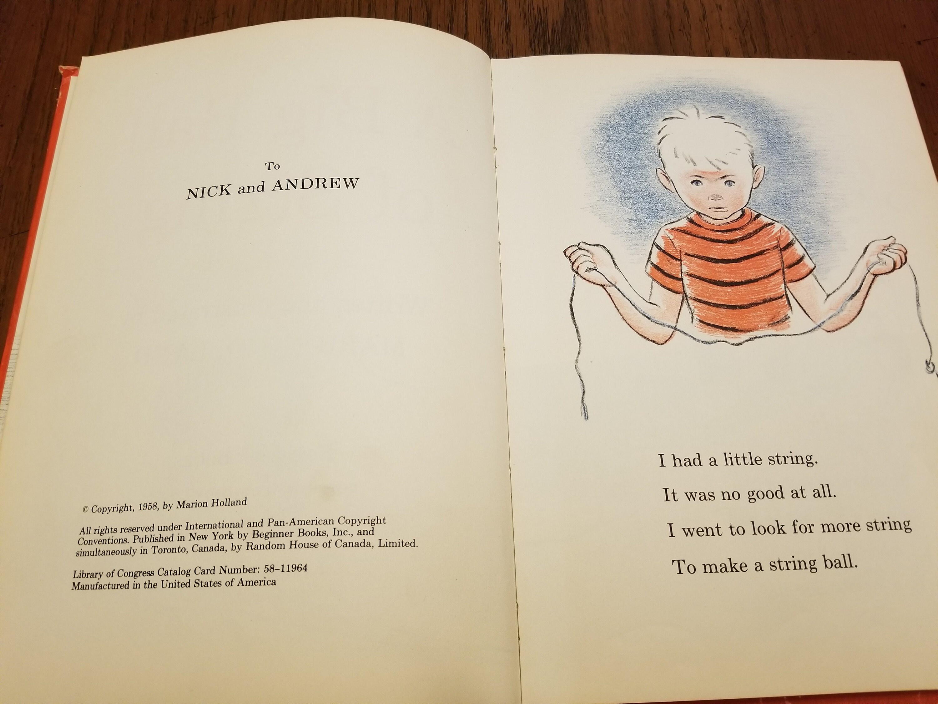 Early Edition 1958 A Big Ball of String Written and Illustrated by ...