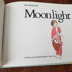 Moonlight by Jan Ormerod, 1982, First U.S. Edition, Hardcover, Ex ...