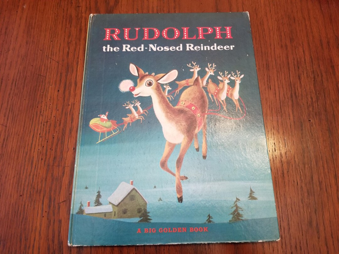 Rudolph the Red-nosed Reindeer, A Big Golden Book, Hardcover, 1958 7th ...