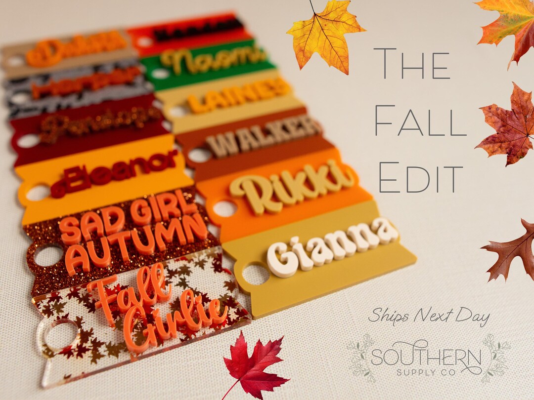 THE FALL EDIT Personalized Stanley Tumbler Name Tag for H2.0 Quenchers ...