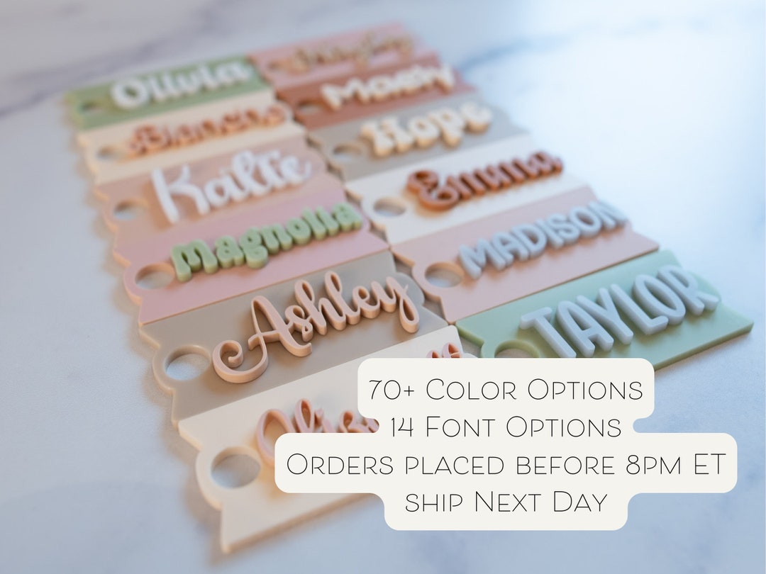 Topper Tag Personalized Stanley Tumbler Name Plate Tag Accessories for ...