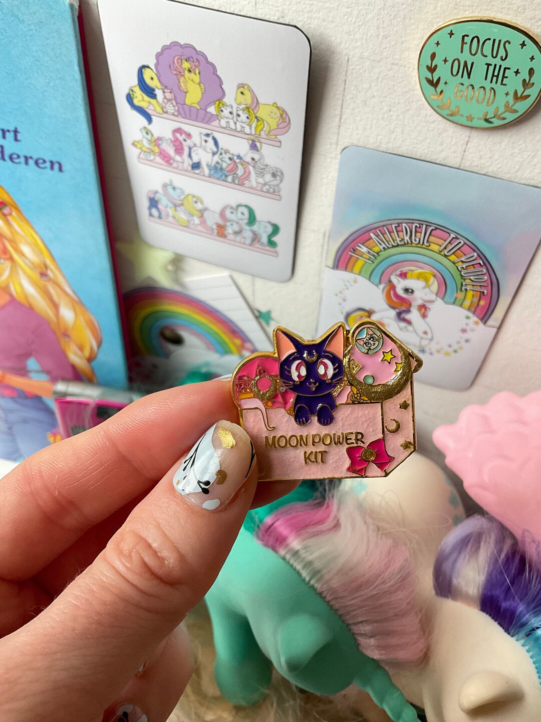 Second Grade Pink Moon Power Luna Pin Magical Girl Scepter Magic Wand ...