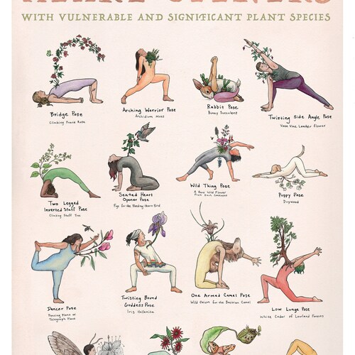 Grounding Yoga Poses Poster - Etsy