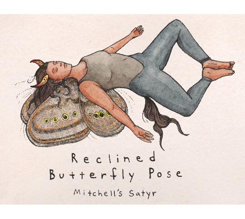 Butterfly Poses Yoga Poster - Etsy