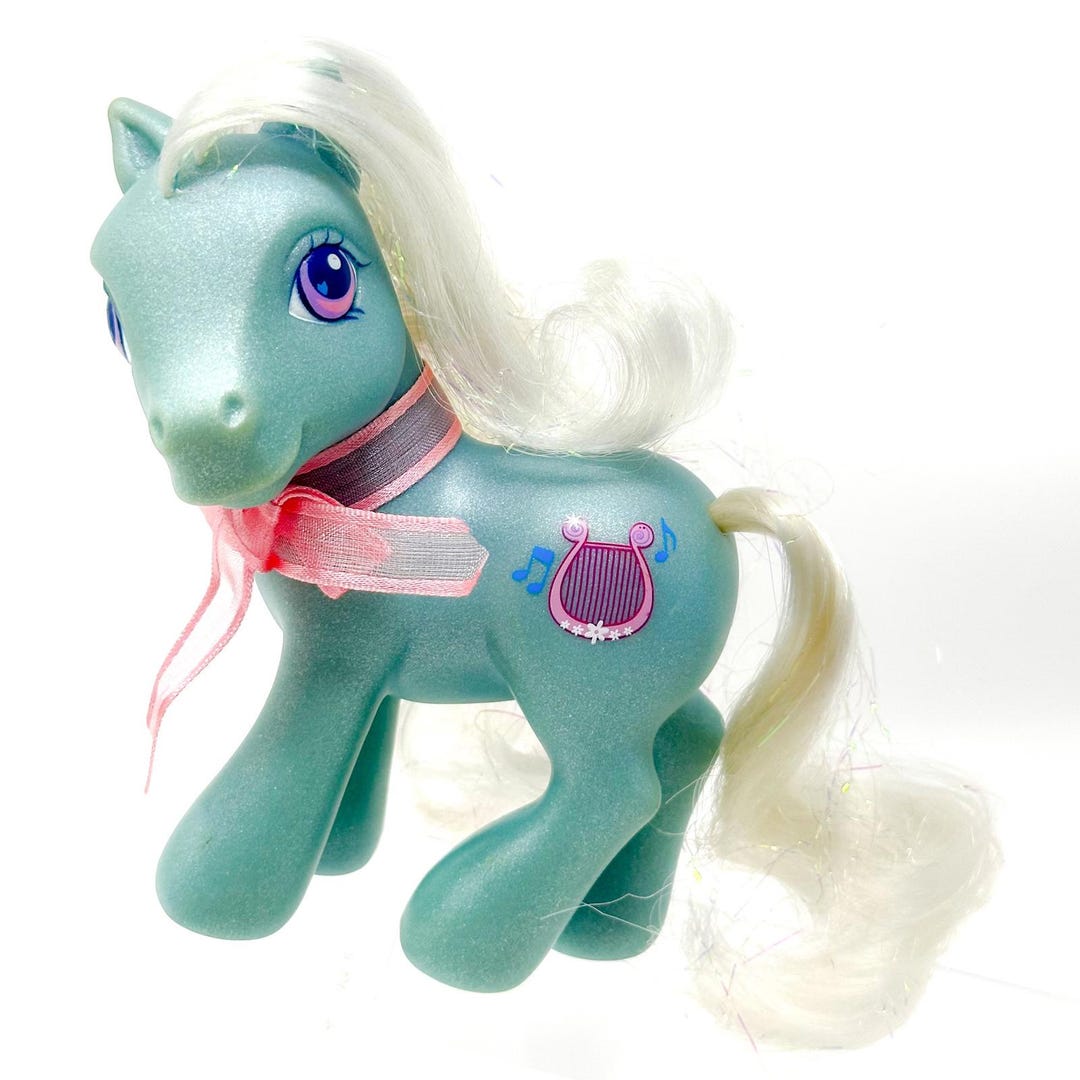 My Little Pony Bee Bop G3 2002 MLP Vintage Blue Horse With White Hair ...