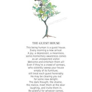 The Guest House, Rumi Poem, Something to Live By, Reminder ...