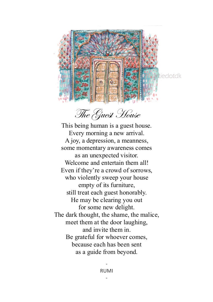 The Guest House by Rumi, Instant Download, Printable, Everyday ...
