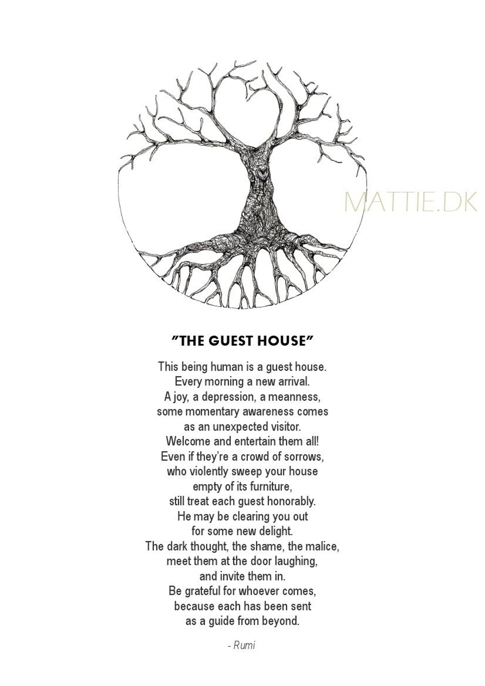 The Guest House by Rumi, Digital, Instant Download, Printable, Therapy ...