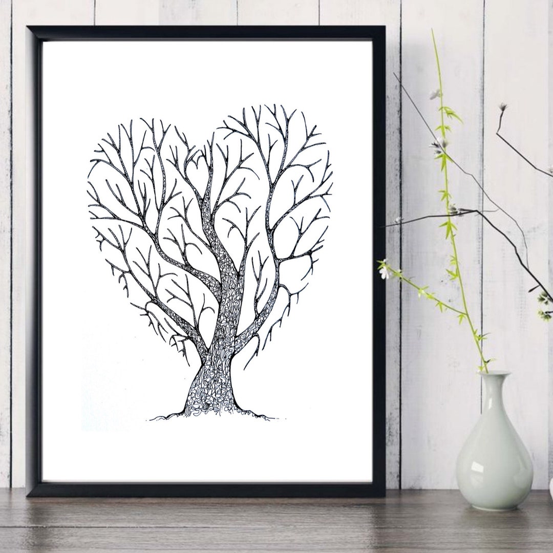 Fingerprint Tree, Digital, Instant Download, Printable, Wedding ...