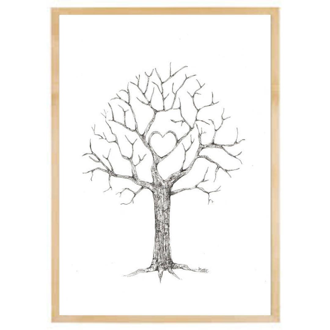Fingerprint Tree, Digital, Instant Download, Printable, Wedding ...