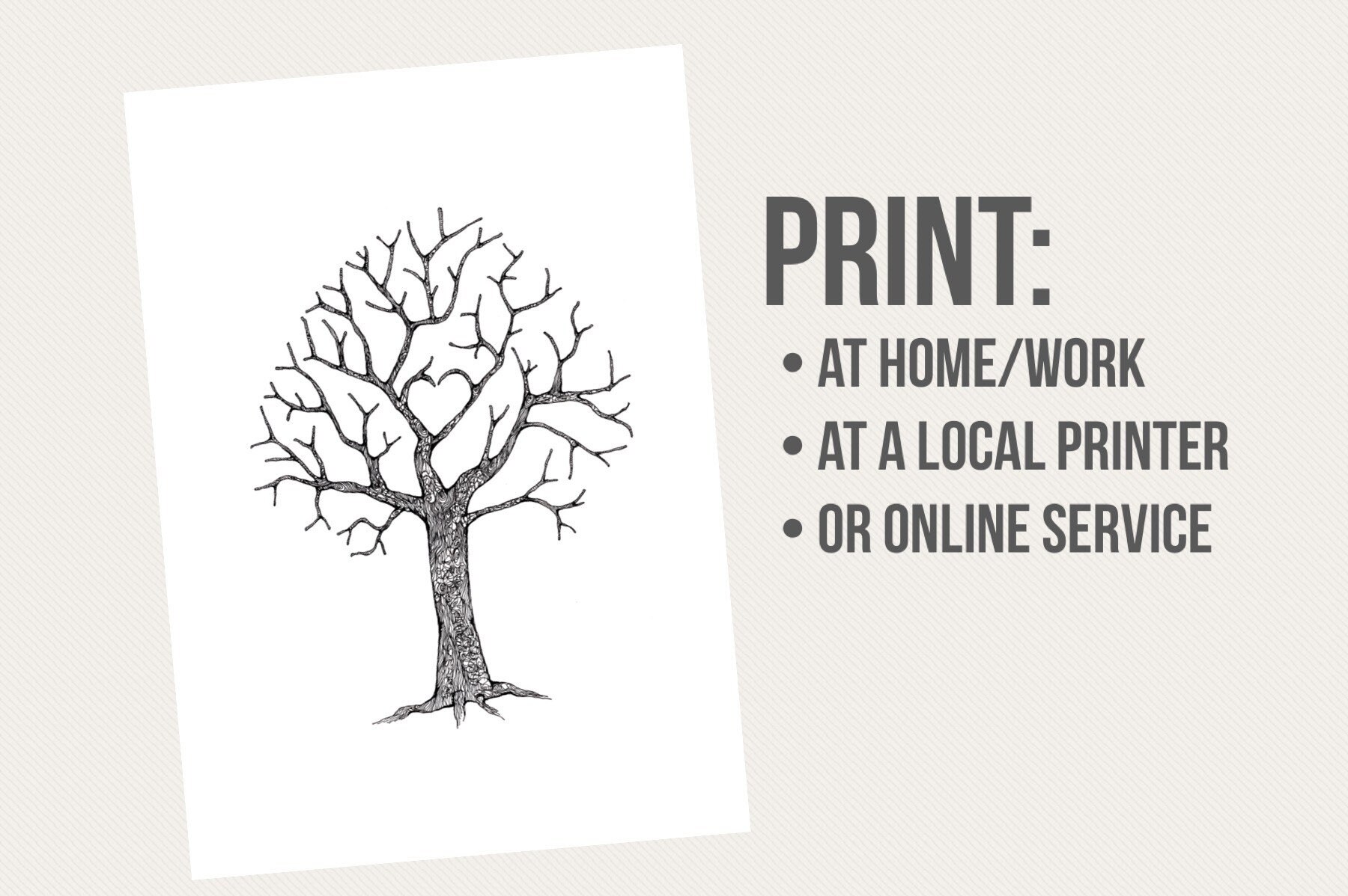 Fingerprint Tree, Instant Download, Printable, Baptism, Adoption ...