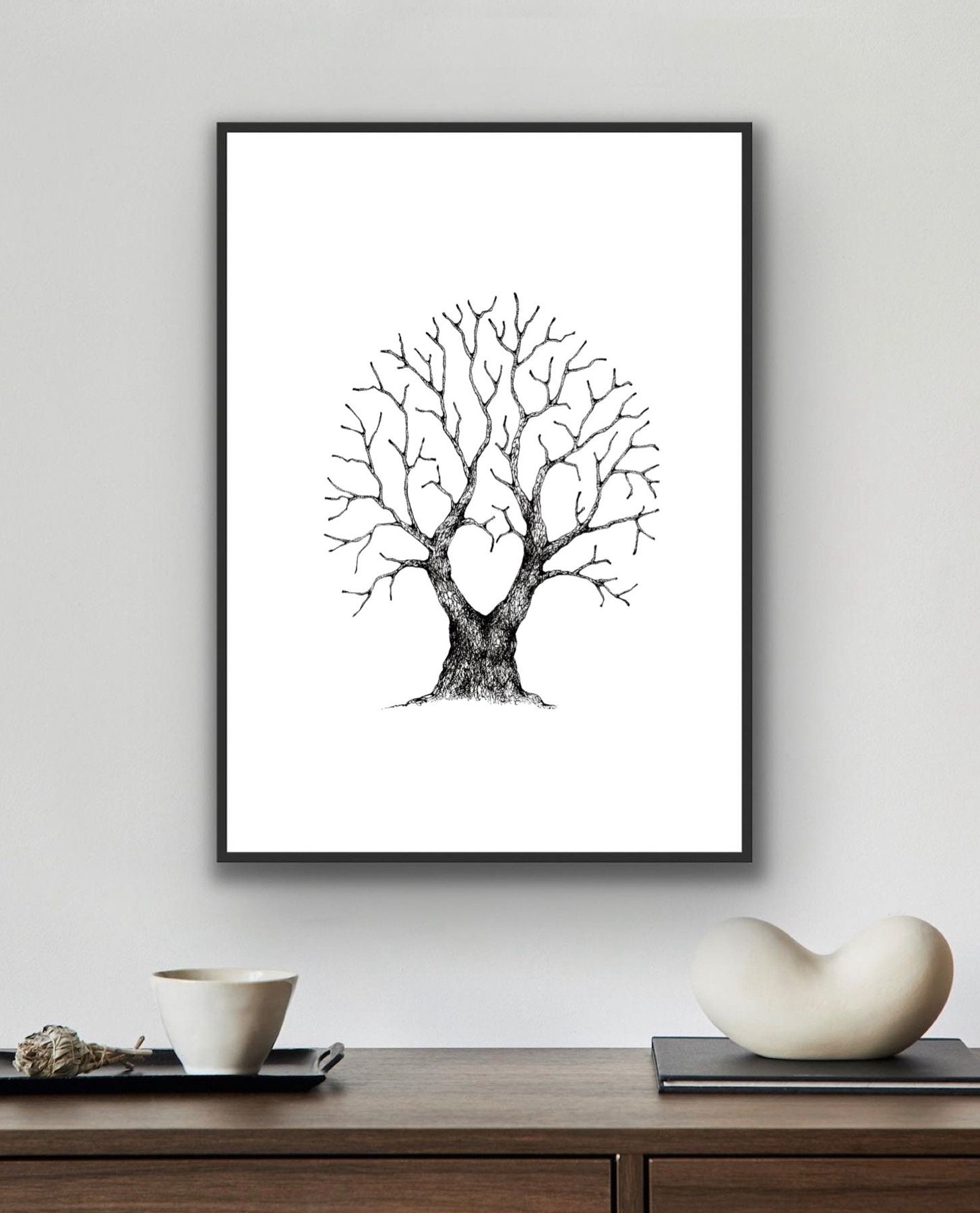Fingerprint Tree, Digital, Instant Download, Wedding, Baptism ...